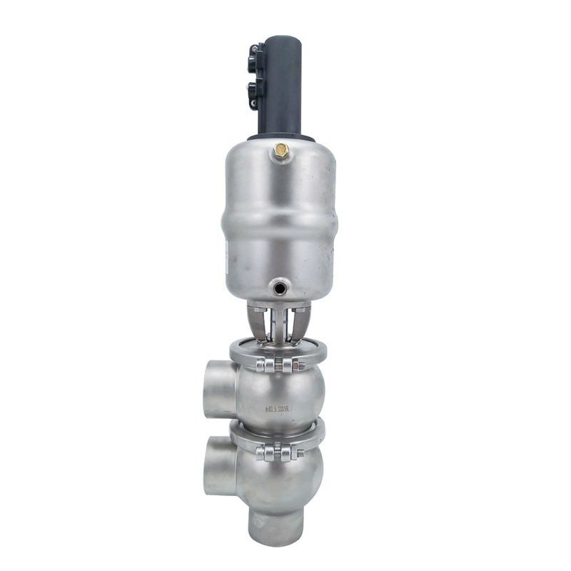 Sanitary Pneumatic 3 Way Flow Diversion Diverter Valves - Buy Sanitary ...
