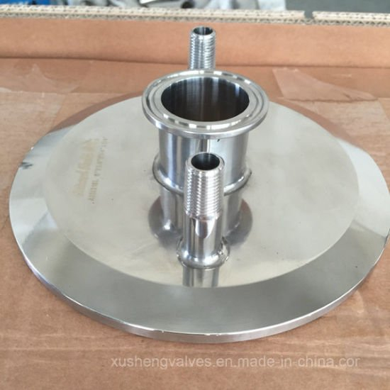 Ss304 6" Tri Clamp Lid with Male Pipe and Ferrules