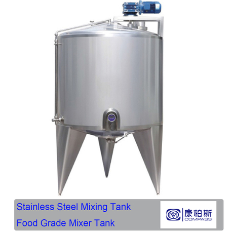 SS316L High Shear Mixer Tank Stainless Steel Mixing Tank With Agitator ...
