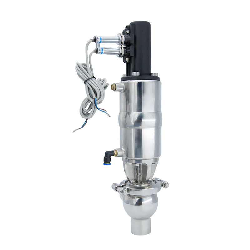 Sanitary Pneumatic 3 Way Flow Diversion Diverter Valves - Buy Sanitary ...